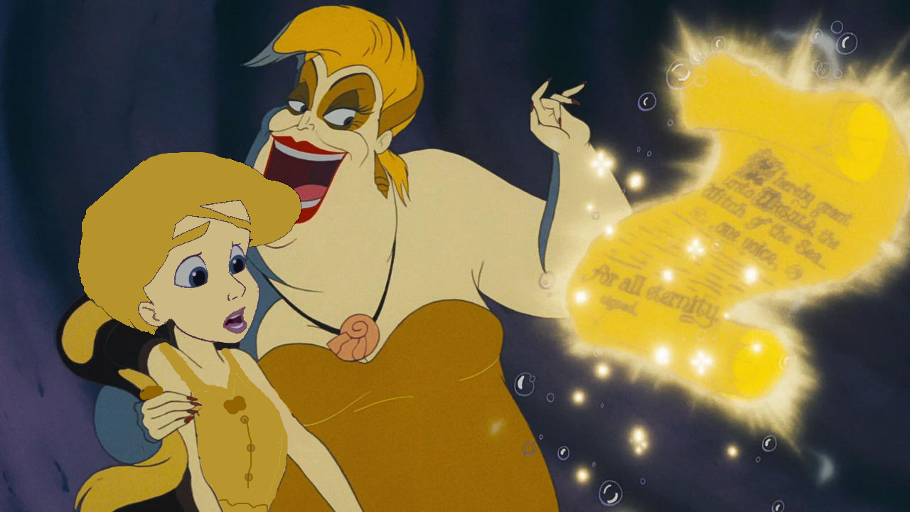 Ursula show to Melody the contract by magico20 on DeviantArt