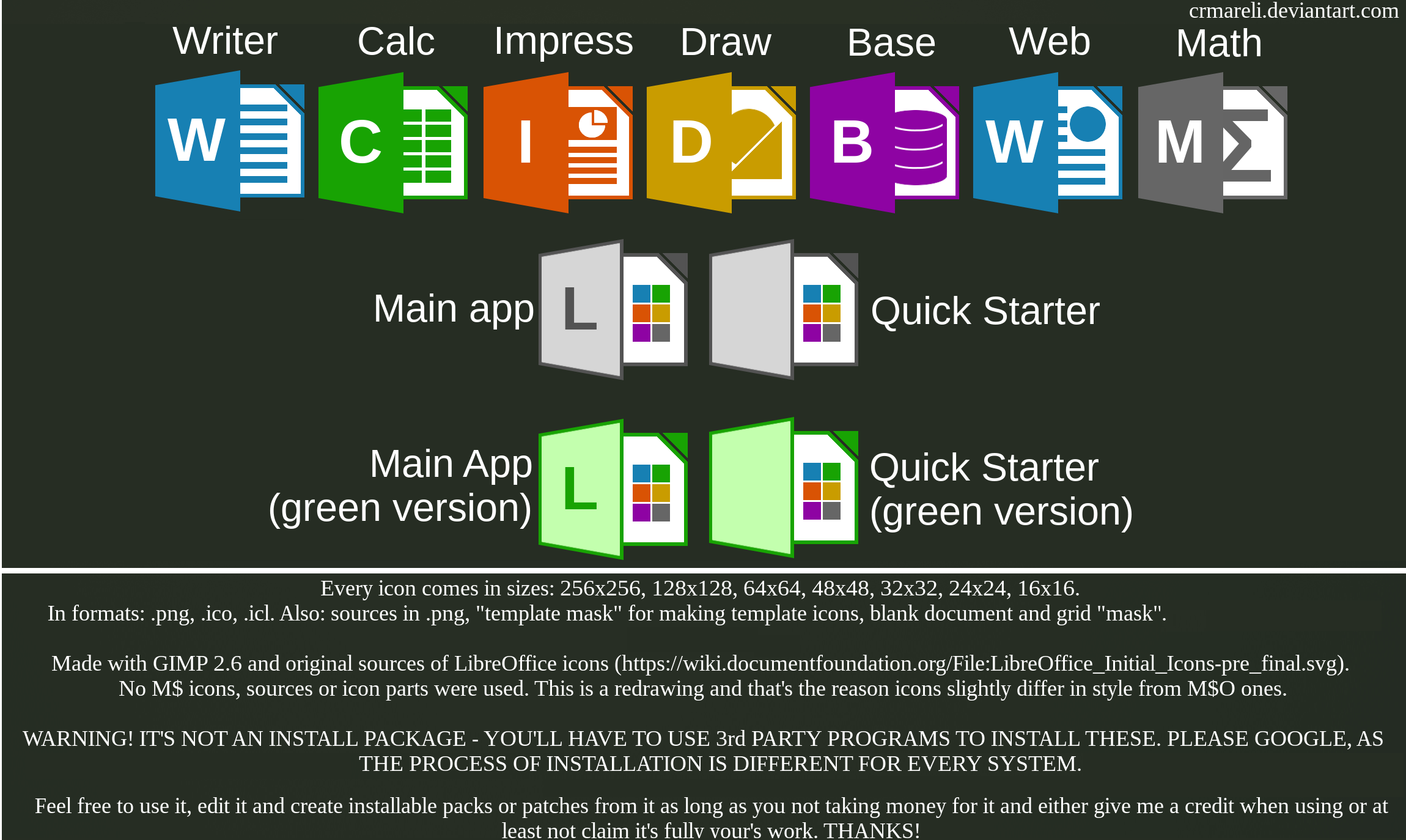 Libre Office Applications Icons by CrMaReLi on DeviantArt