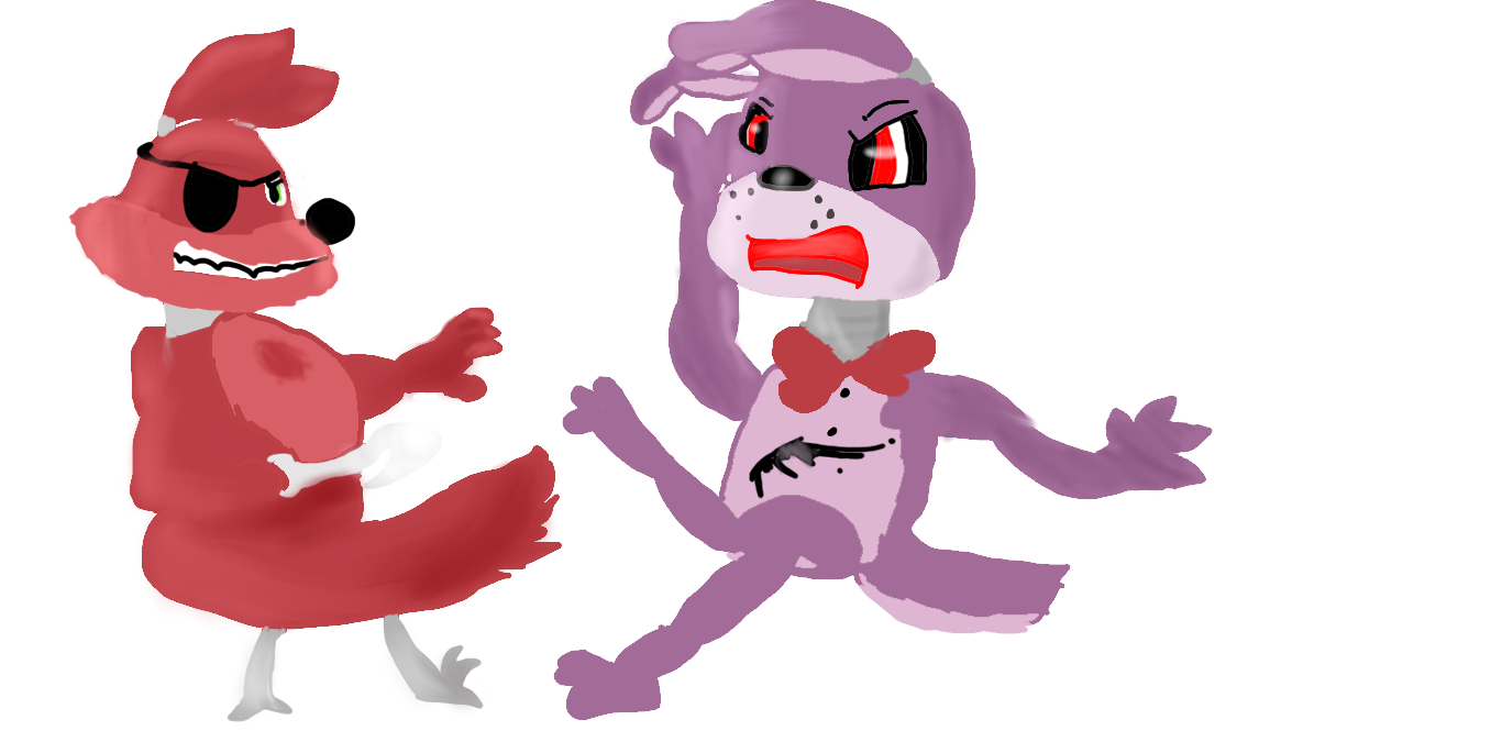 Foxy vs Bonnie by KTD-Draws on DeviantArt
