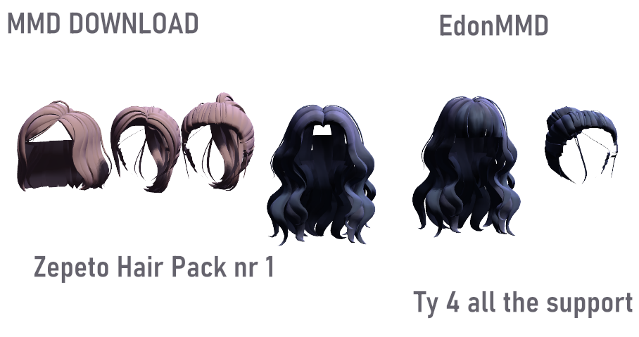 Zepeto Hair Pack nr 1 by LadyEdon on DeviantArt