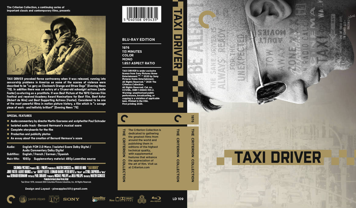 Taxi Driver - Criterion Collection Artwork by Pineapples101 on DeviantArt