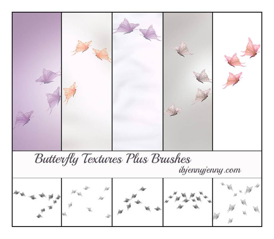 5 Free Butterfly Textures plus Photoshop Brushes by ibjennyjenny on ...
