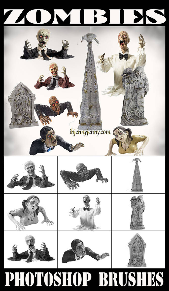 Free Zombies Photoshop brushes by ibjennyjenny on DeviantArt
