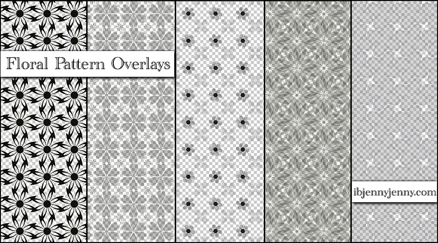 Floral Pattern Overlays Set 2 by ibjennyjenny on DeviantArt