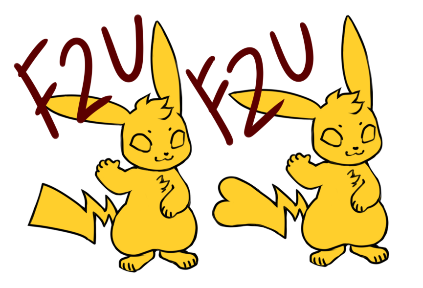 F2U Pikachu Lines by cat-frog on DeviantArt