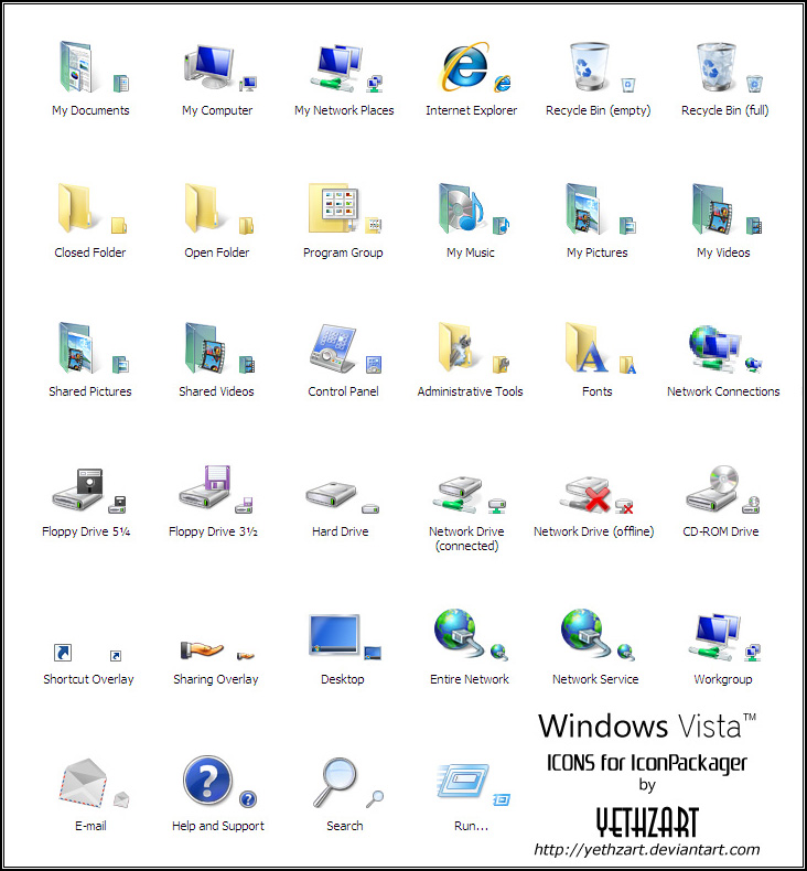136 Vista Icons by yethzart on DeviantArt