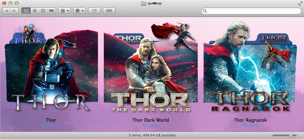 Thor Trilogy sequential movie folder icon by zenoasis on DeviantArt