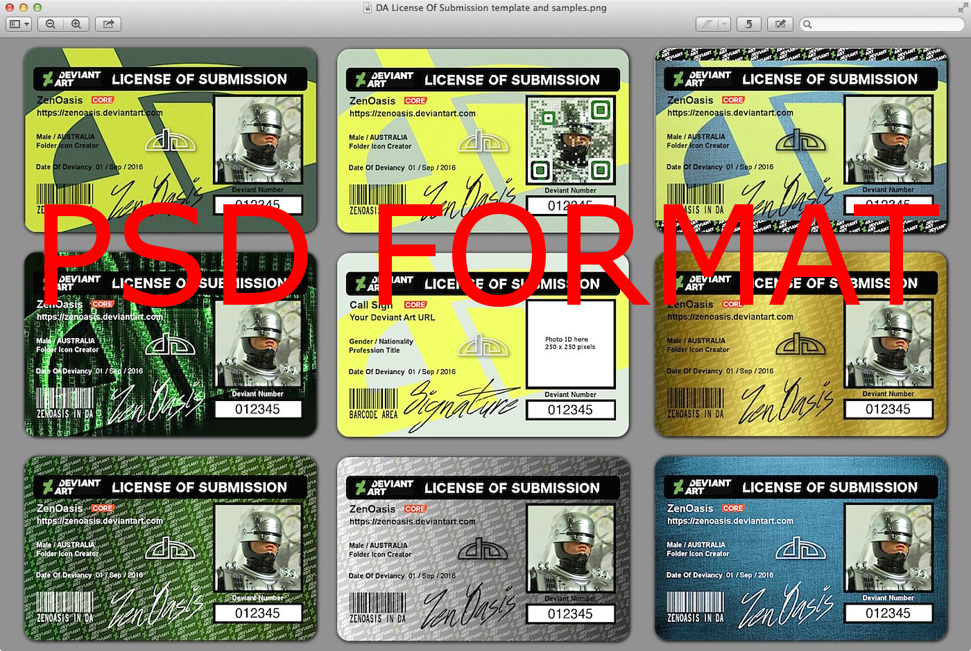 DeviantART License Of Submission PSD ver template by zenoasis on DeviantArt