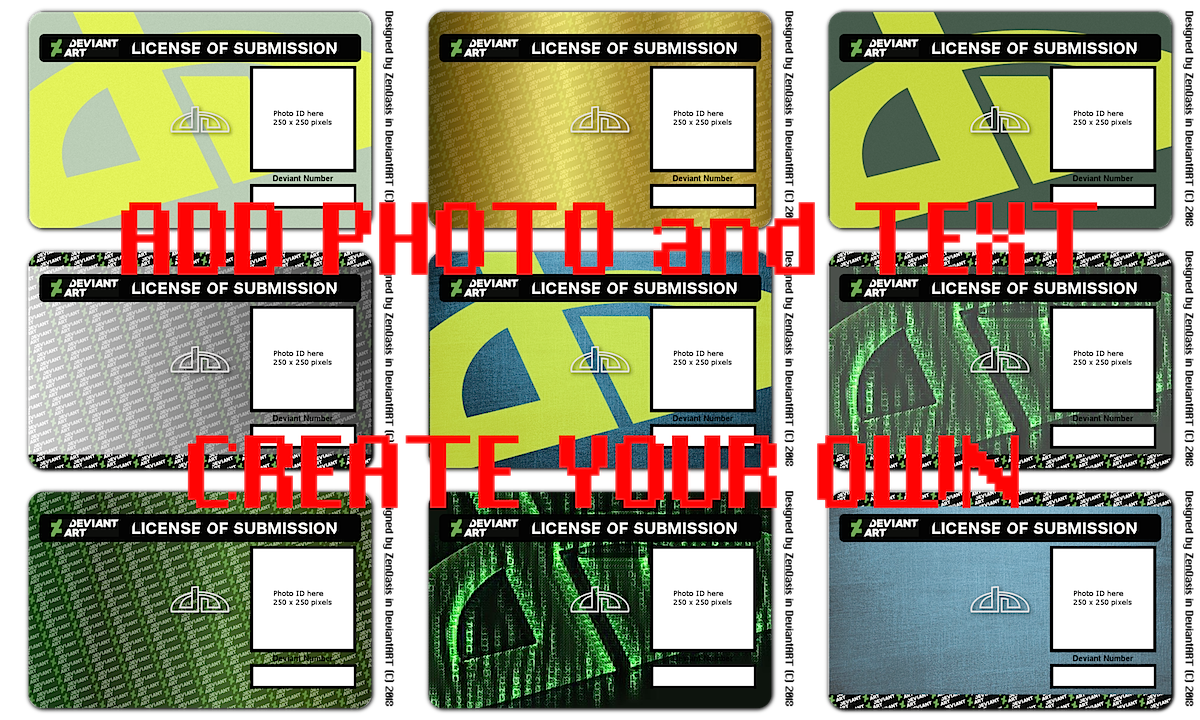 DeviantART License Of Submission (Blank) template by zenoasis on DeviantArt
