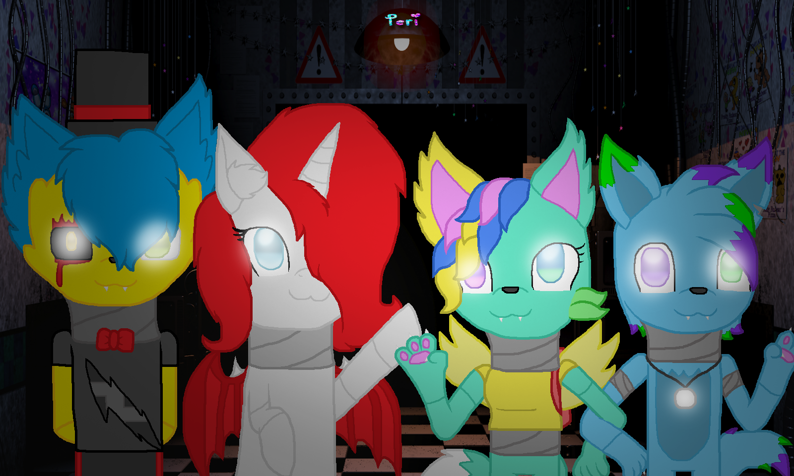 FNaF Crew Redraw by 80smal on DeviantArt