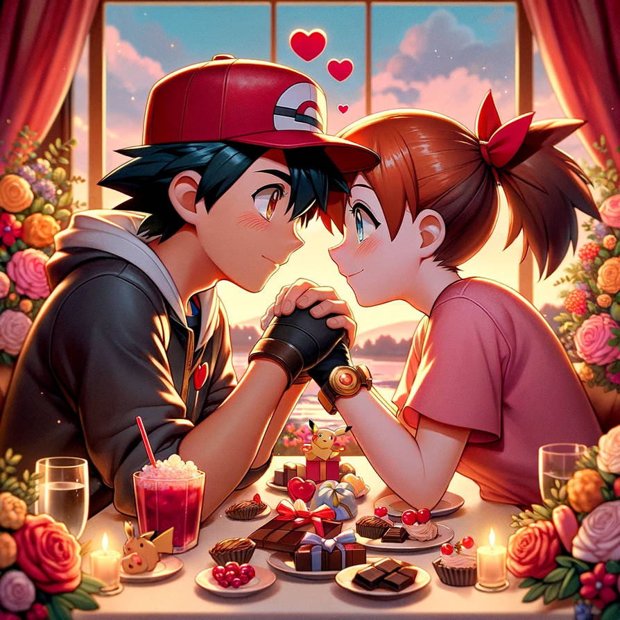Ash and Misty Valentine's Date by Maruku24 on DeviantArt