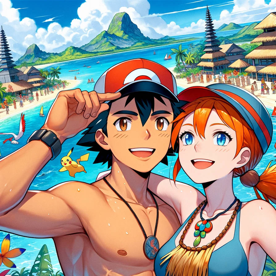 Ash and Misty Visit Micronesia by Maruku24 on DeviantArt