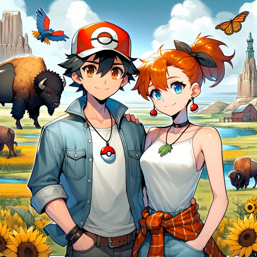 Ash and Misty Visit North Dakota by Maruku24 on DeviantArt