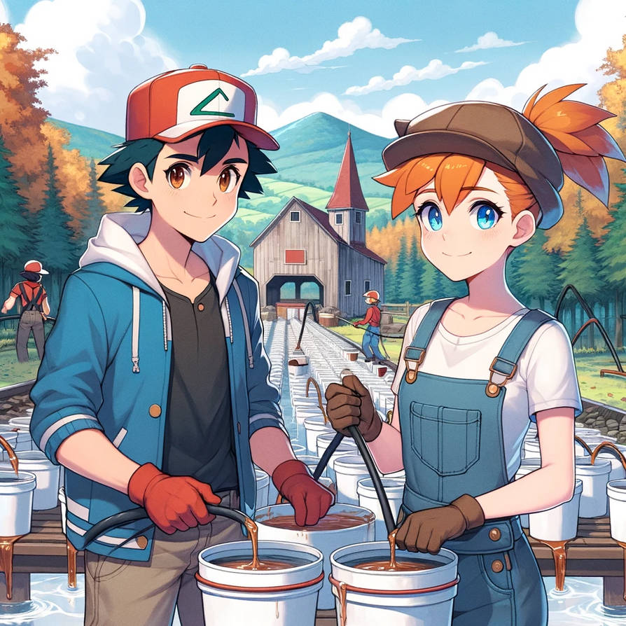 Ash and Misty Visit Vermont by Maruku24 on DeviantArt