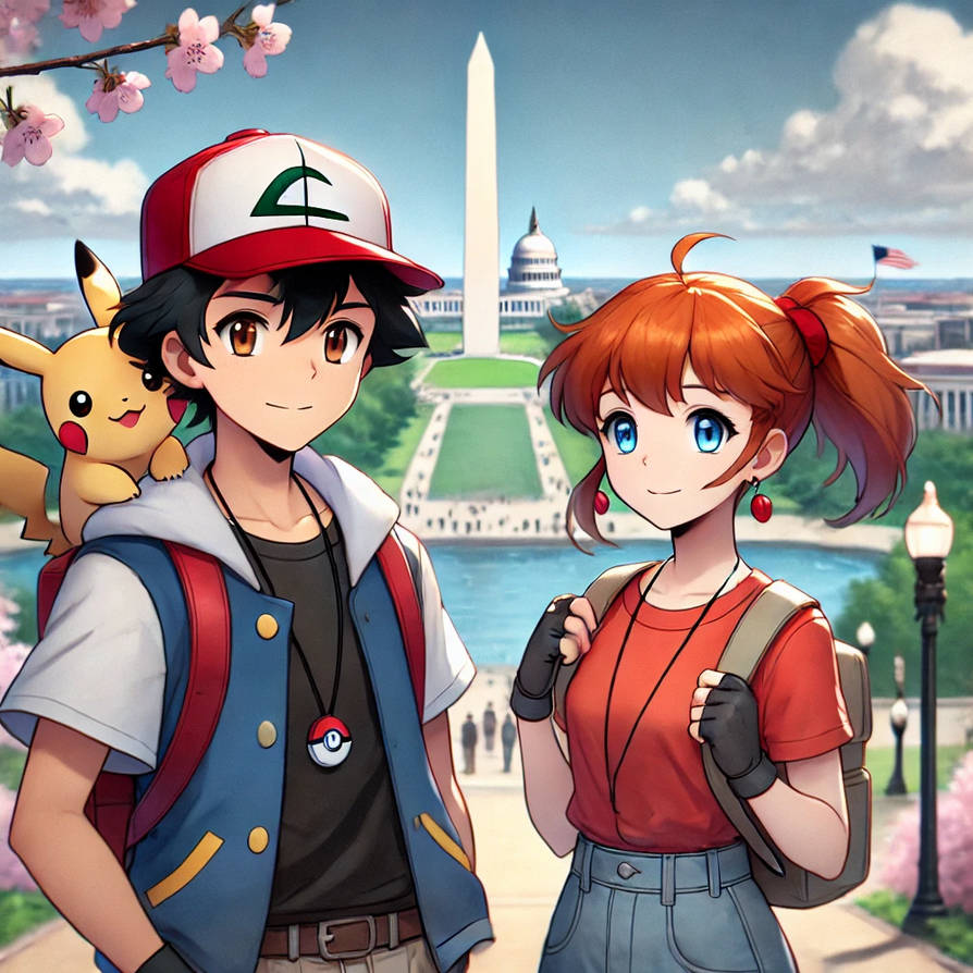 Ash and Misty Visit Washington DC by Maruku24 on DeviantArt