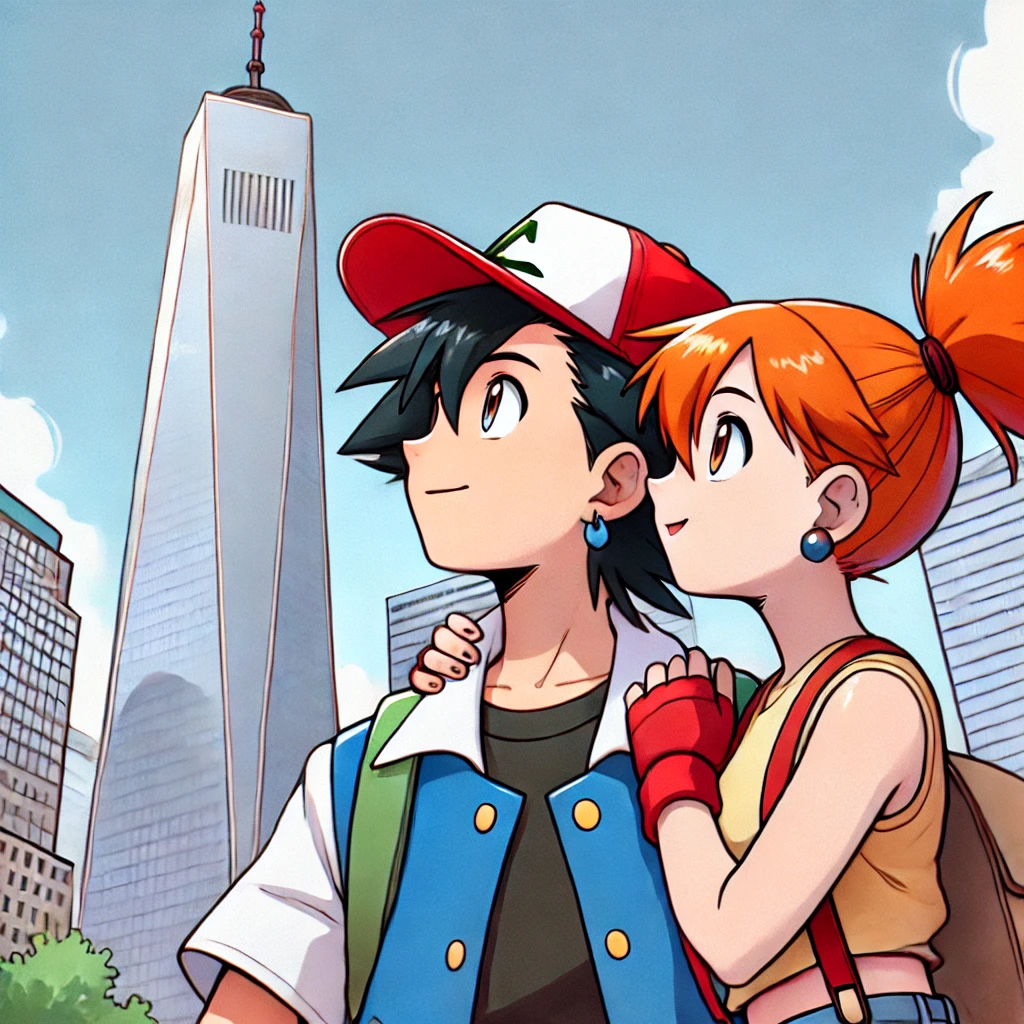 Ash and Misty Visiting One World Trade Center by Maruku24 on DeviantArt