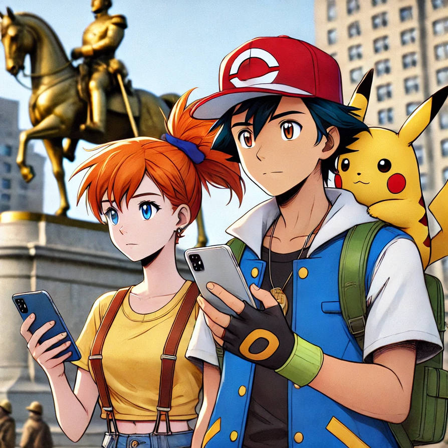 Ash and Misty In New York City Doing... This! by Maruku24 on DeviantArt