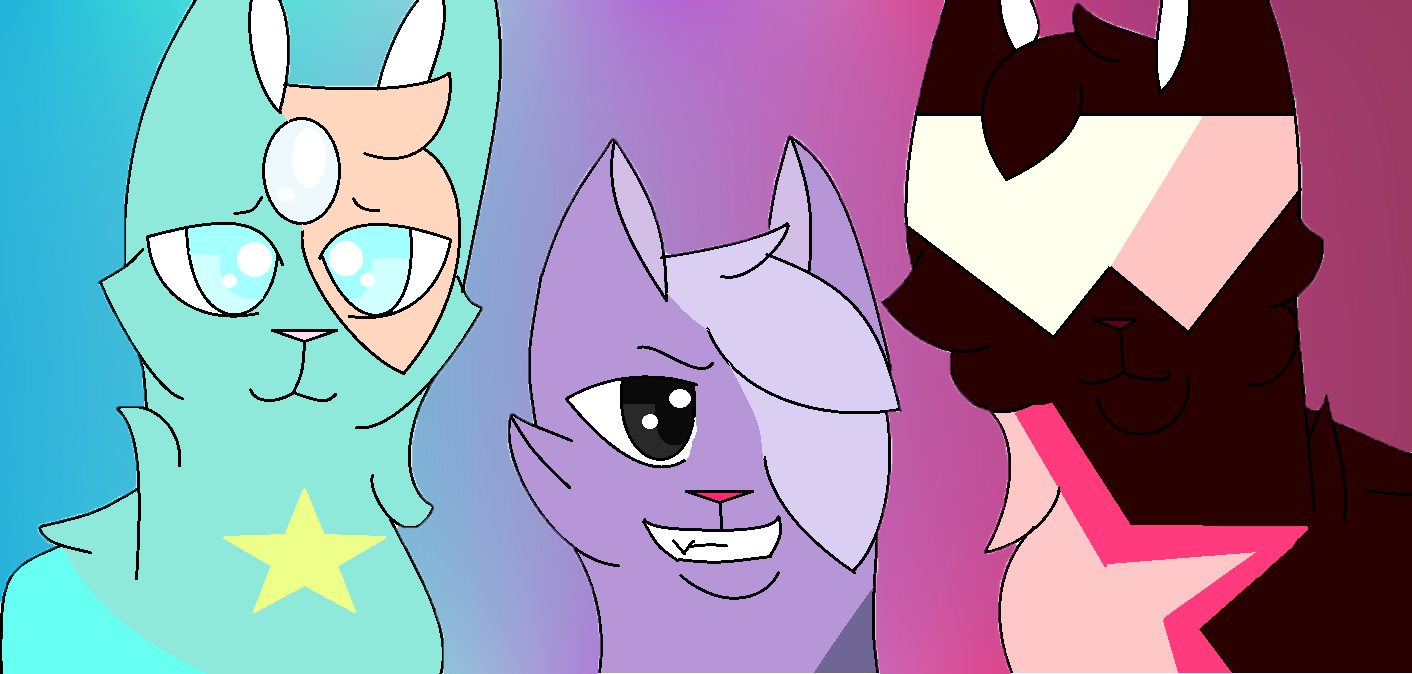 Crystal Gem Cats by WiccanGinger on DeviantArt