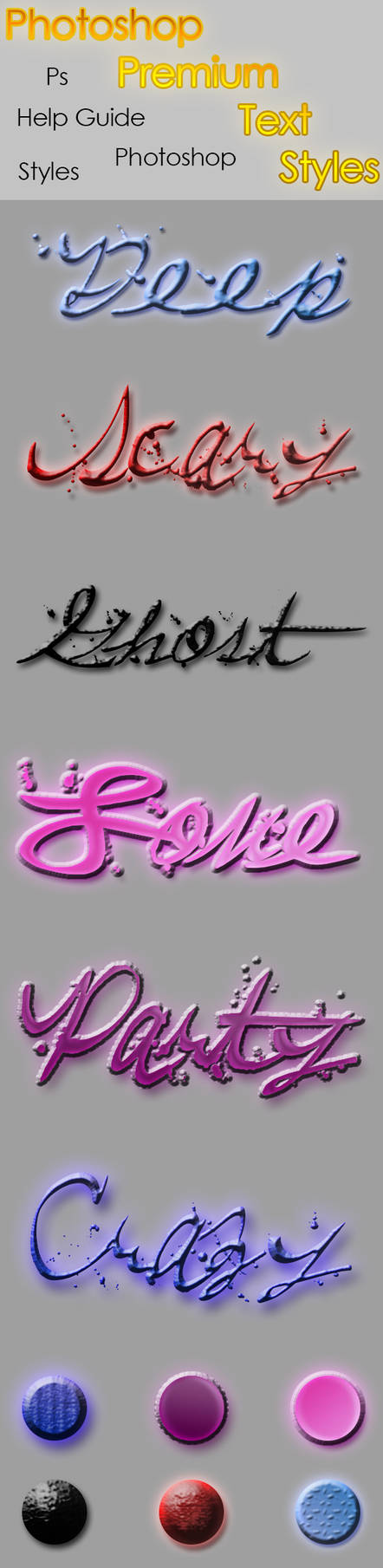 Free Photoshop Premium Text Styles by srnblogbd on DeviantArt