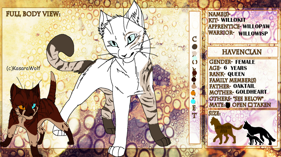 Willowisp Queen and Cedarkit Havenclaw App by H202Cadfan on DeviantArt