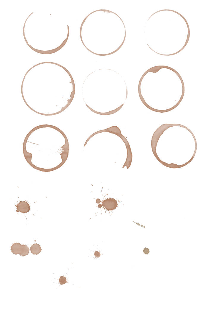Coffee Stains Photoshop Brush set by RayeMatthews on DeviantArt