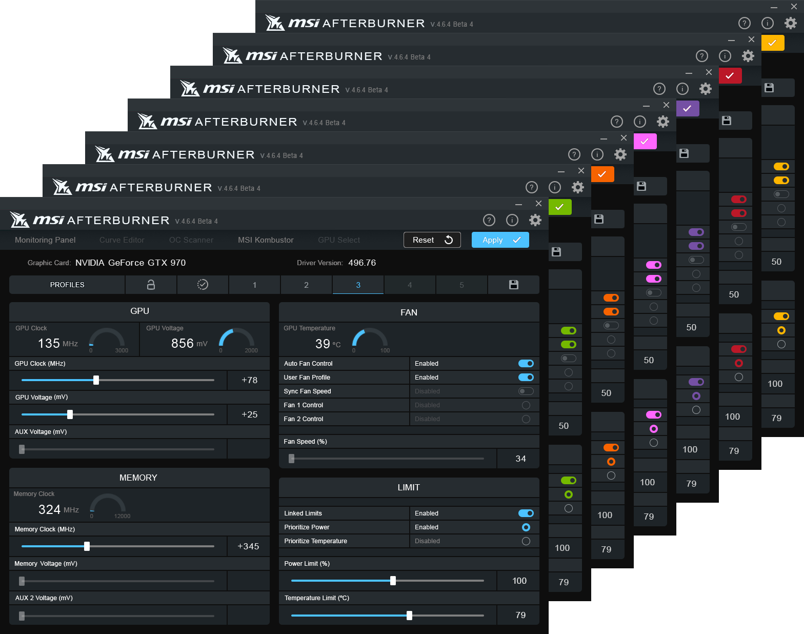 MSI Afterburner Dark Theme: Color Skin Pack V5 by N-E-P-O-S on DeviantArt