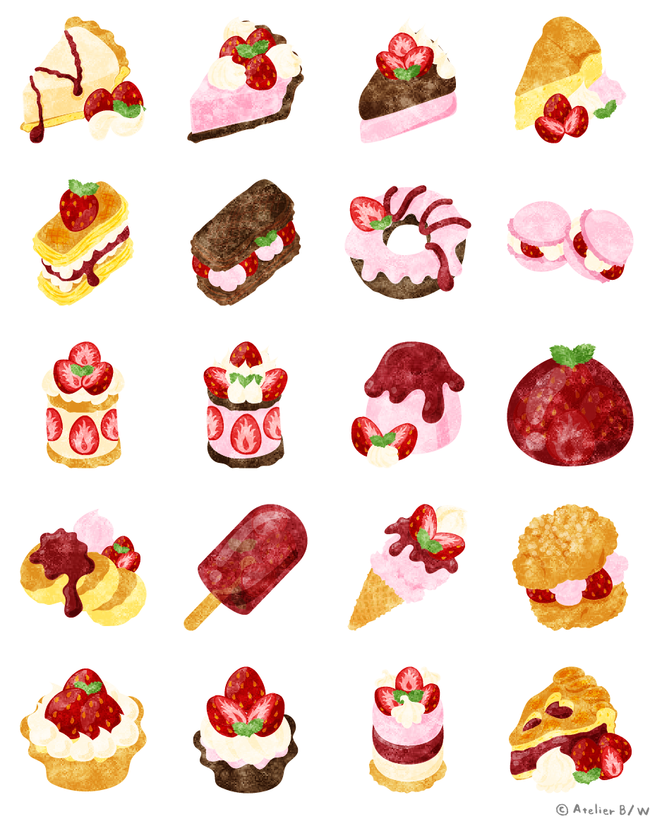 Strawberry Sweets Icon vol.2 by atelier-bw2 on DeviantArt