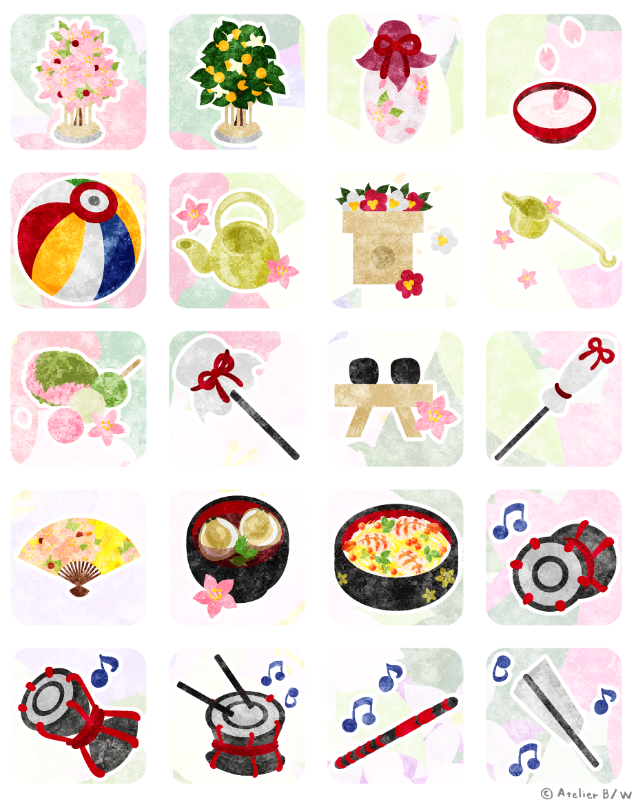 Doll's Festival -Hinamatsuri- Icon(PNG) vol.2 by atelier-bw2 on DeviantArt