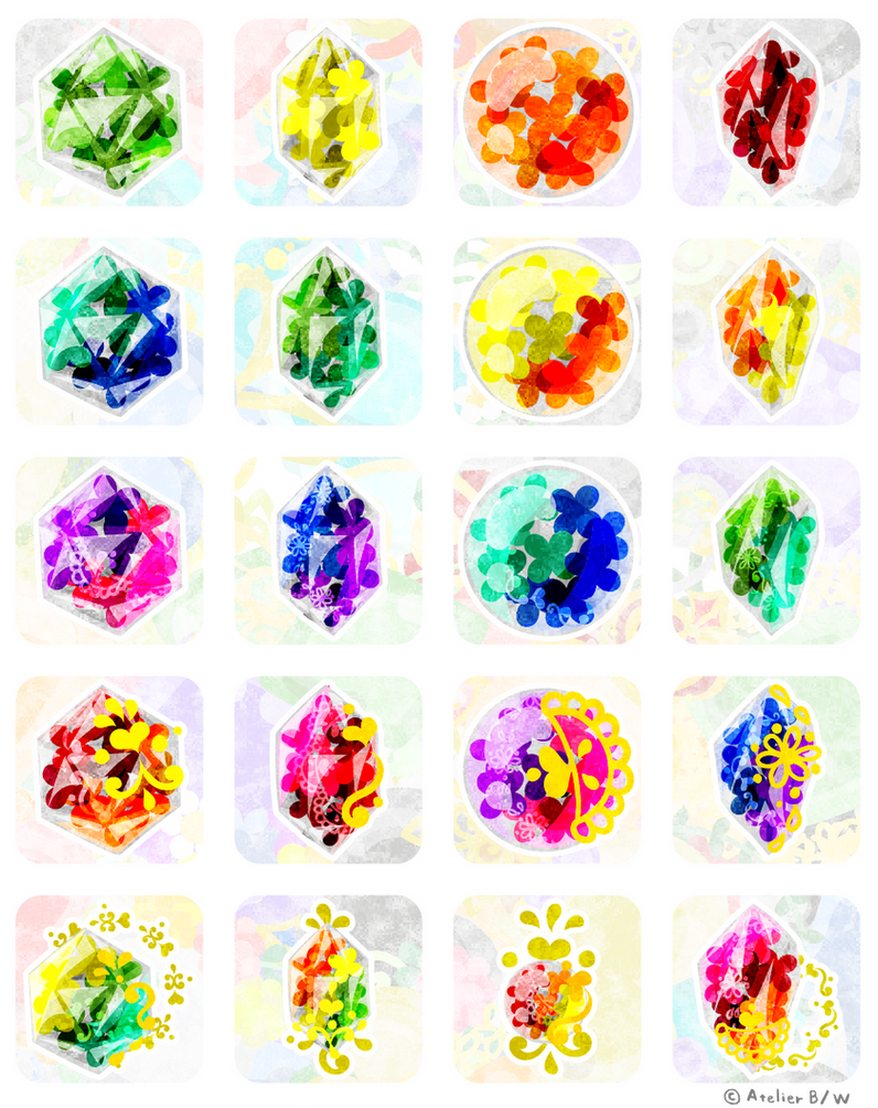Crystal Flower Icons(PNG) vol.2 by atelier-bw2 on DeviantArt