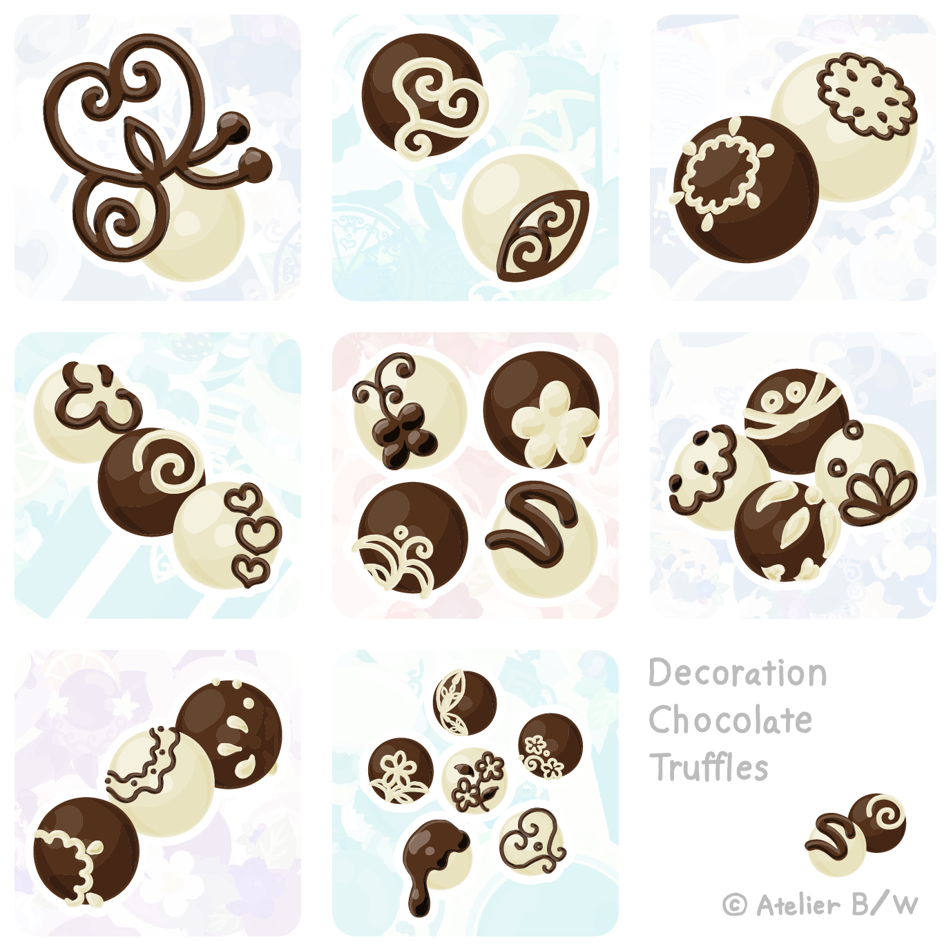 Decoration Chocolate Truffles(PNG) 2 by atelier-bw2 on DeviantArt