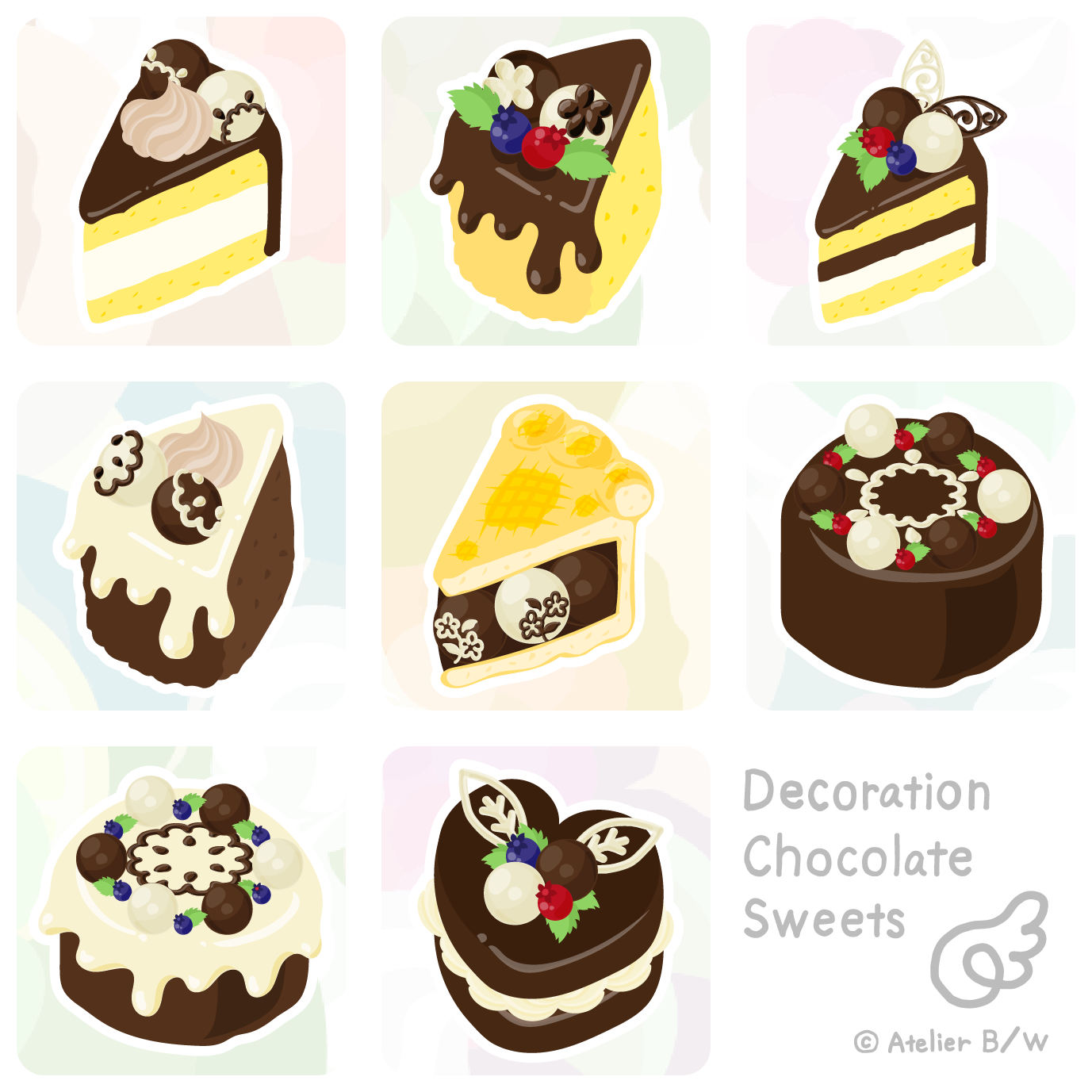 Decoration Chocolate Sweets 5 by atelier-bw2 on DeviantArt