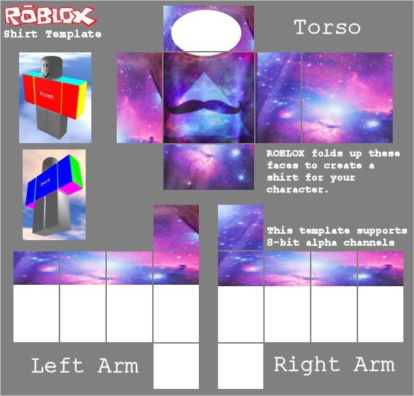 Galaxy Roblox Shirt Template