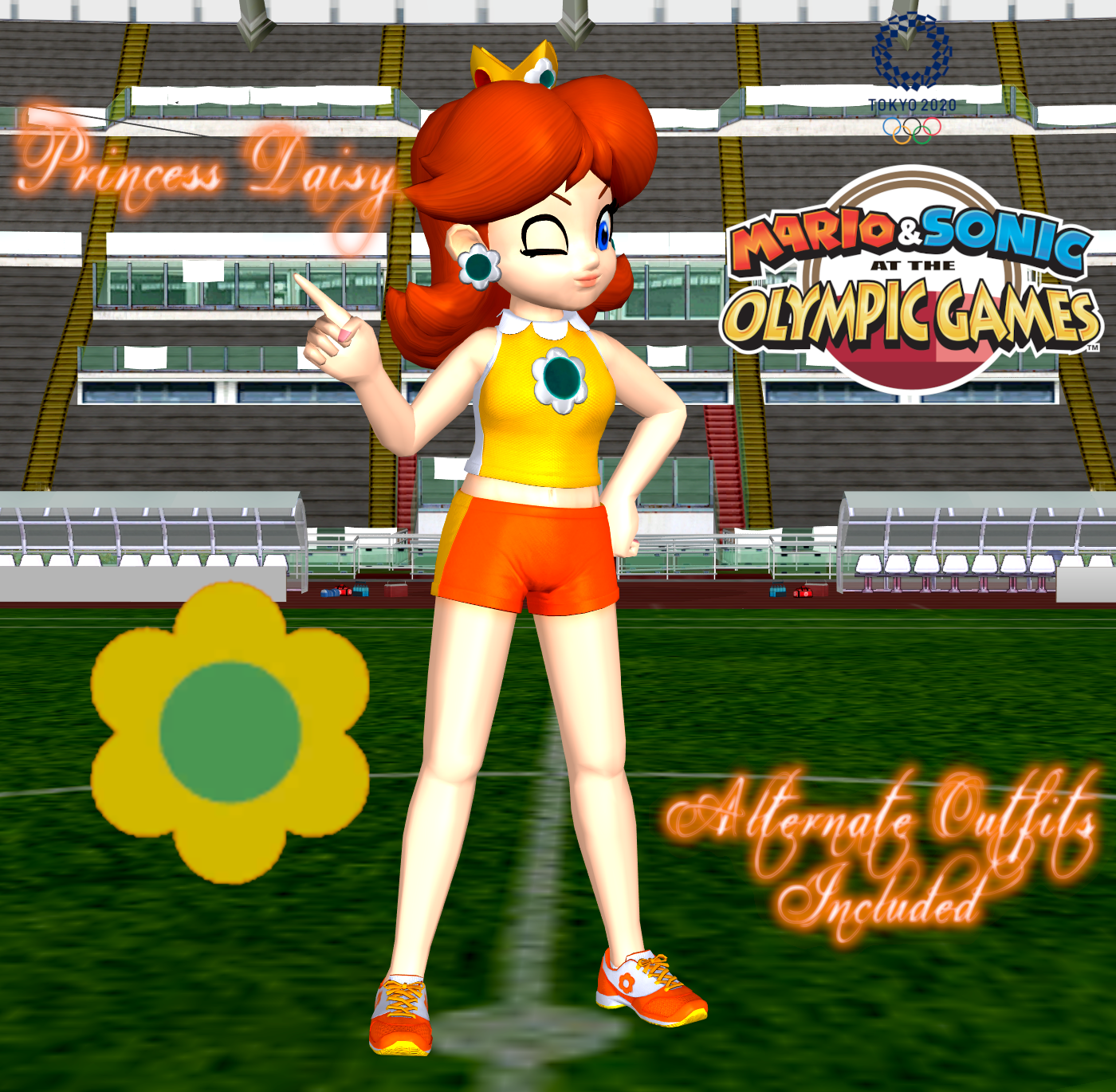 Princess Daisy (Tokyo 2020) (XNALara Model) by BrutalSurge402X on ...