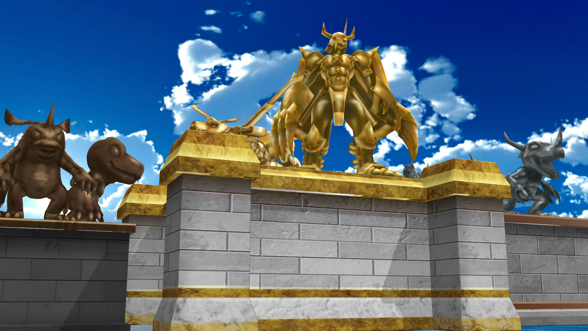 (MMP Props) Statue Pack (Digimon LinkZ) by GuilTronPrime on DeviantArt