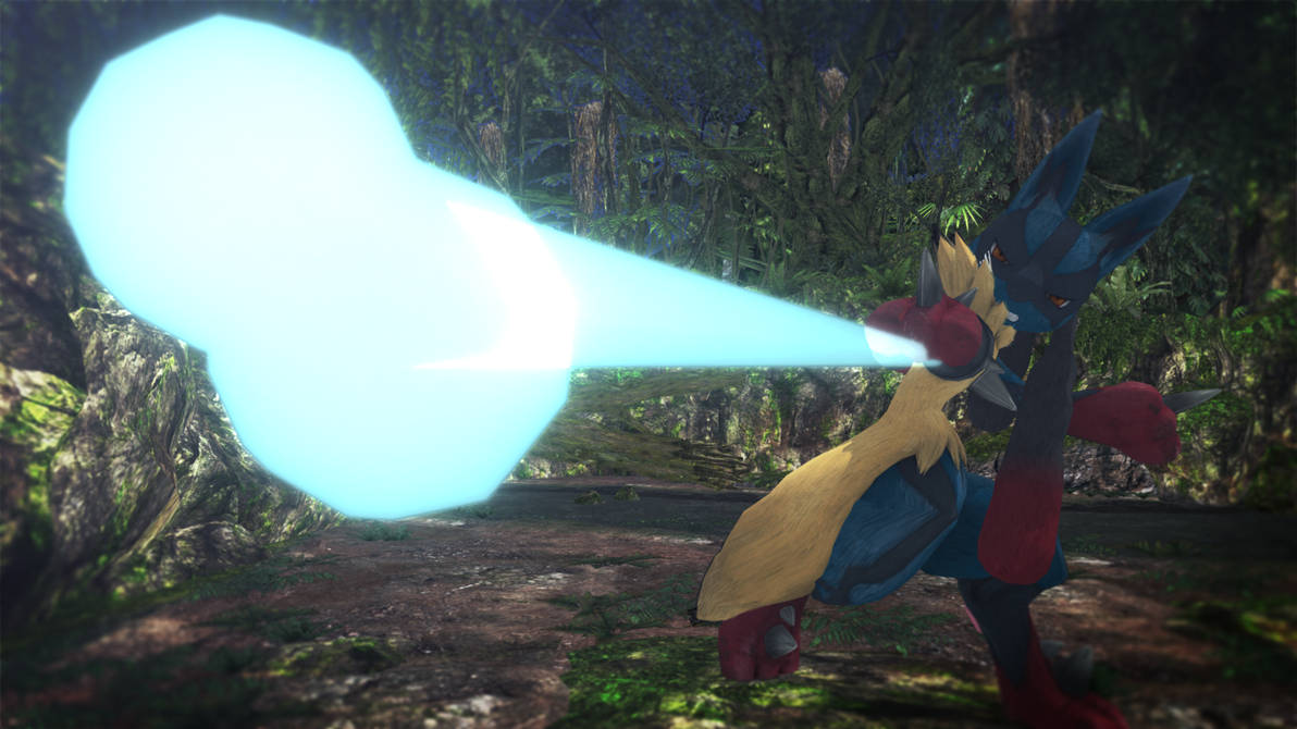 Mega Lucario (Pokken) With Bone Weapon by GuilTronPrime on DeviantArt