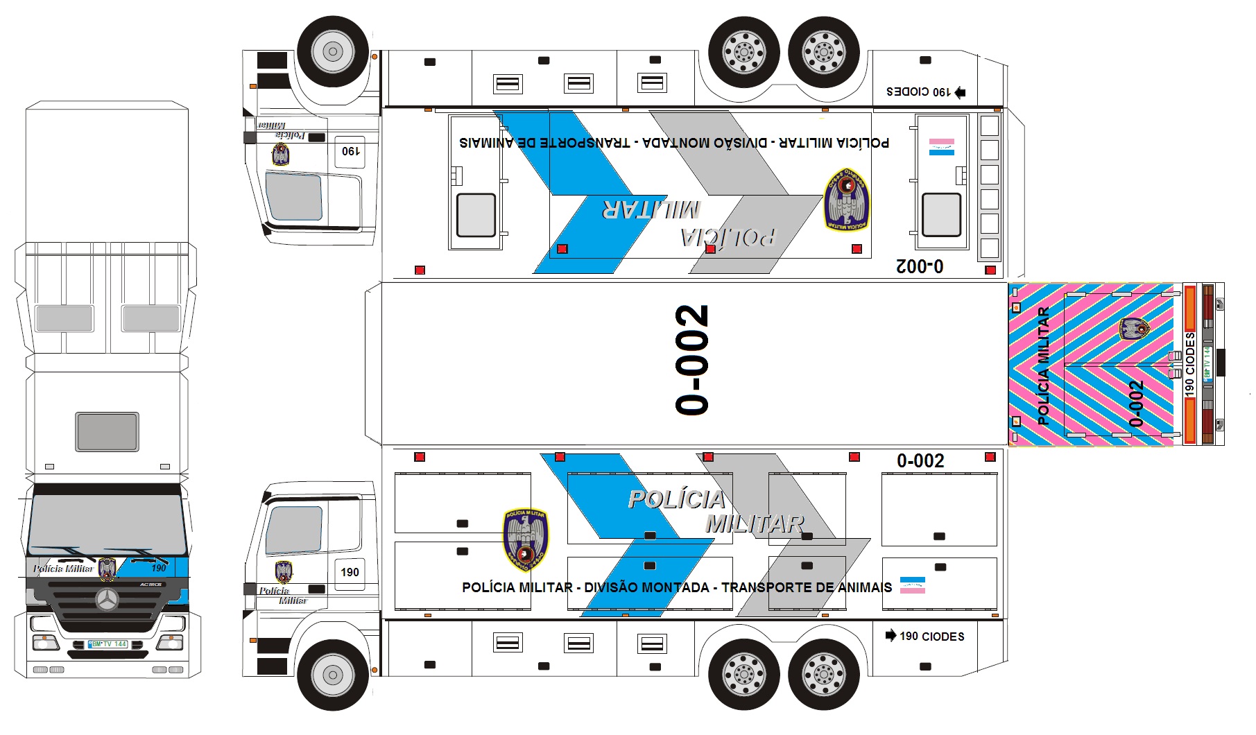 Truck Police PMES Papercraft by phillipelucindo on DeviantArt