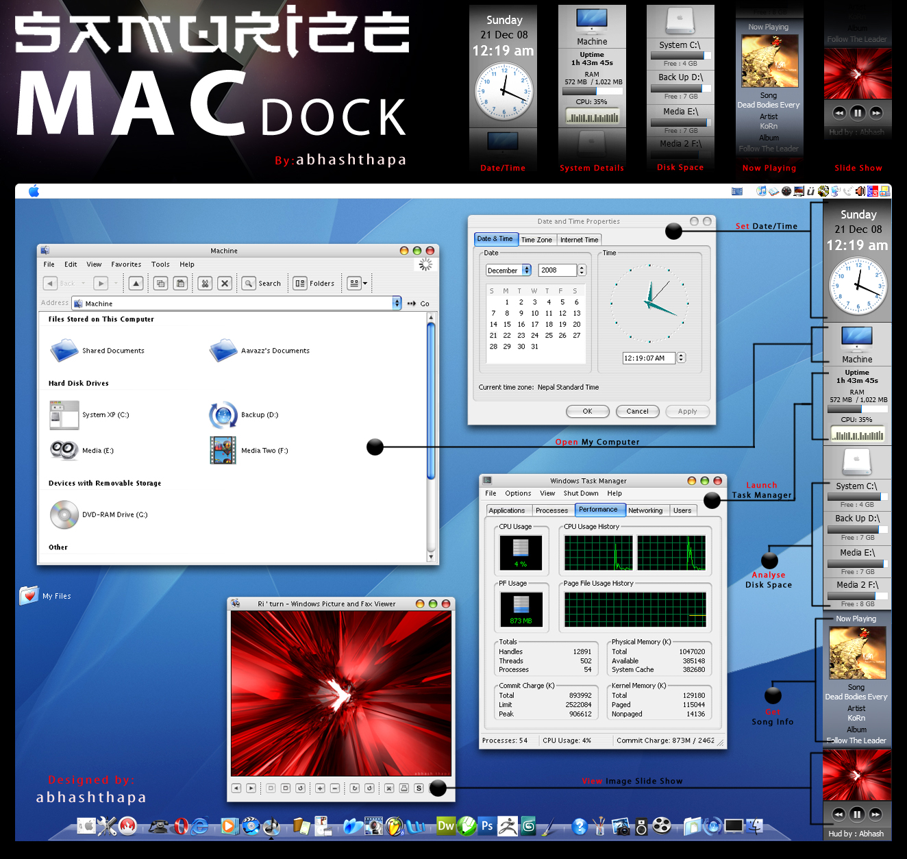 samurize Mac Dock by abhashthapa on DeviantArt