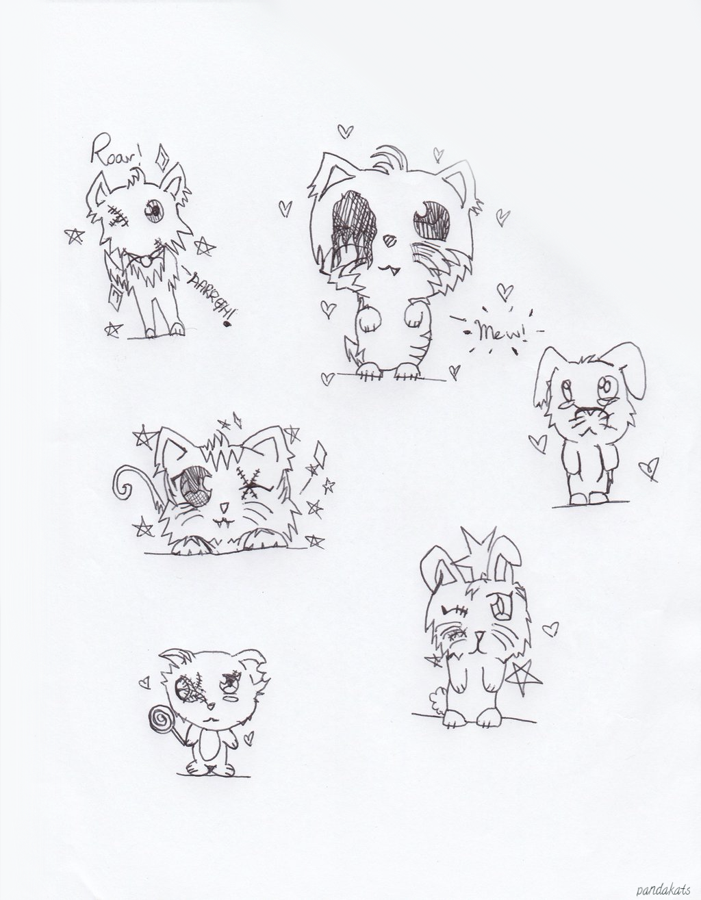 one'eyed animal sketches by pandakats on DeviantArt