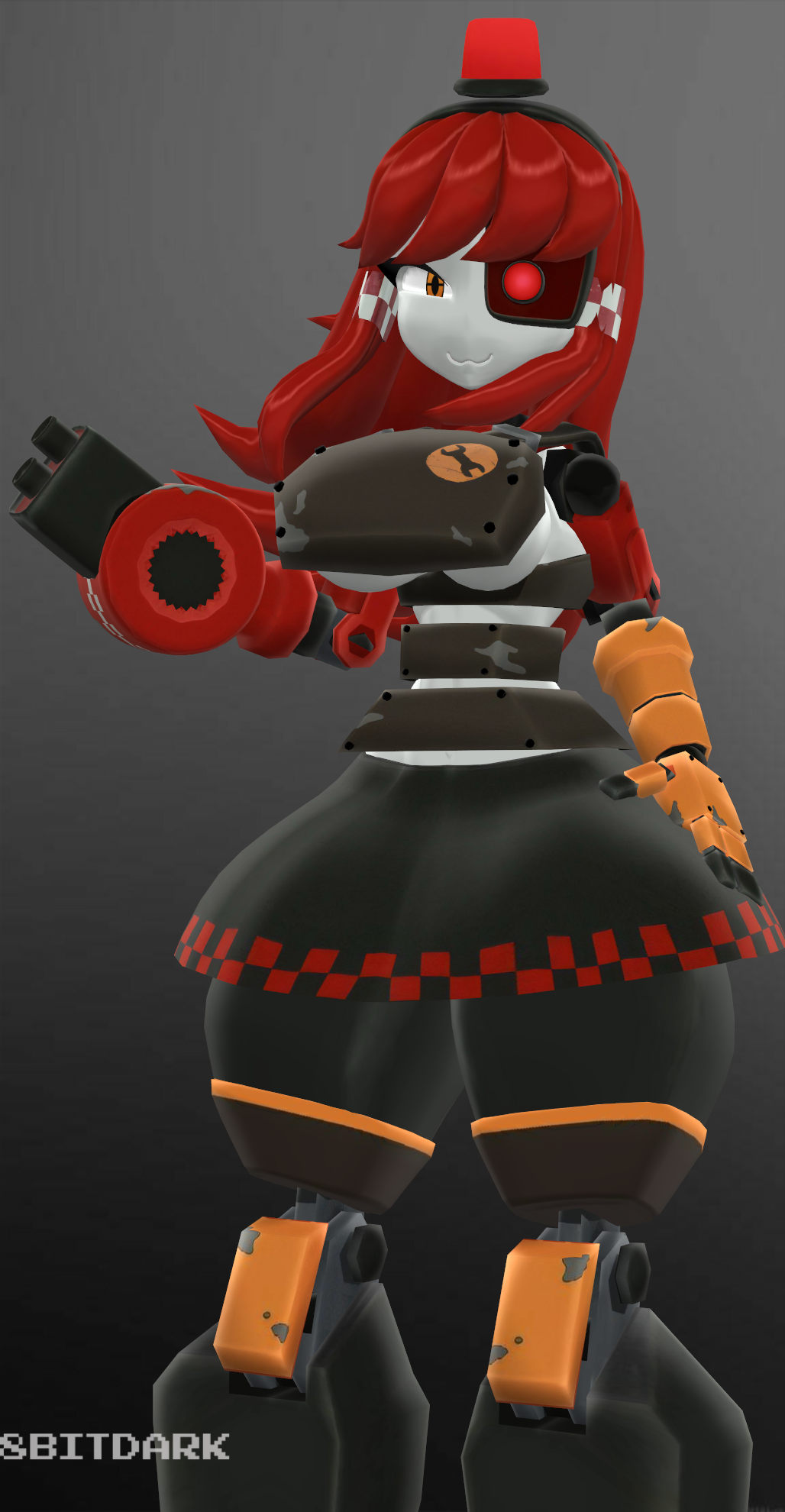 Thicc Mimi Sentry (MMD/FBX Download) by 8bitdarkart on DeviantArt