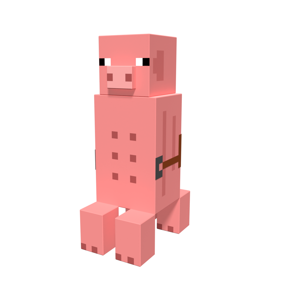 Minecraft Pig Model Rig for Blender by 3DJackArt on DeviantArt
