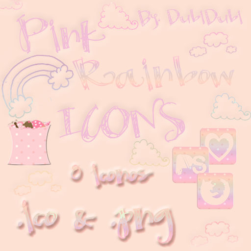 Pink Rainbow Icons by DubiDubiKelin on DeviantArt
