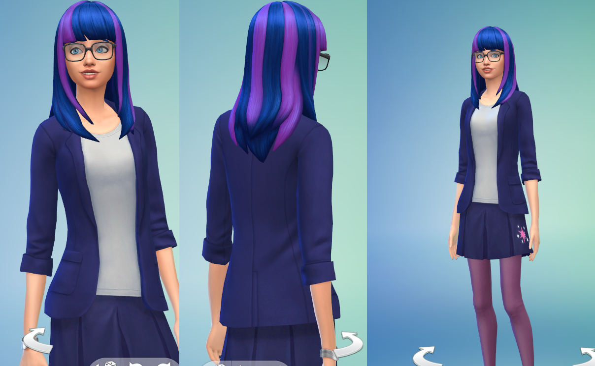 Sims 4 Twilight Sparkle Hair Modification V.1 by MrCinematograph on ...