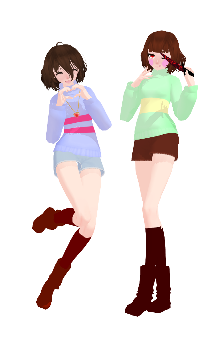 Mmd X Ut Frisk And Chara By 20soulblade13 On Deviantart