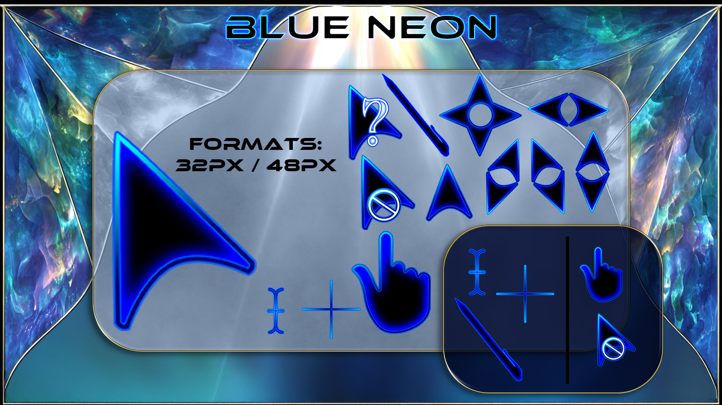 Blue Neon Cursor Set by Oona1960 on DeviantArt