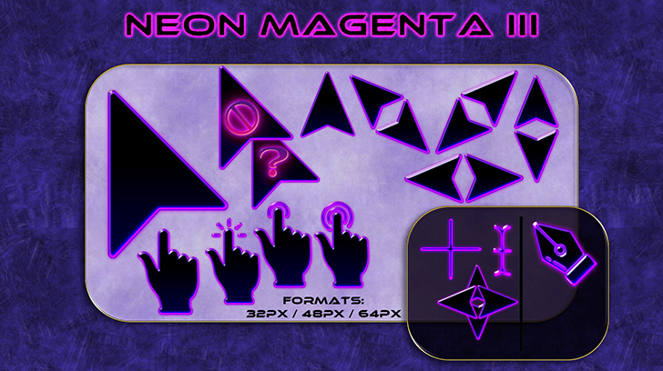 Neon Magenta III Cursor Set by Oona1960 on DeviantArt