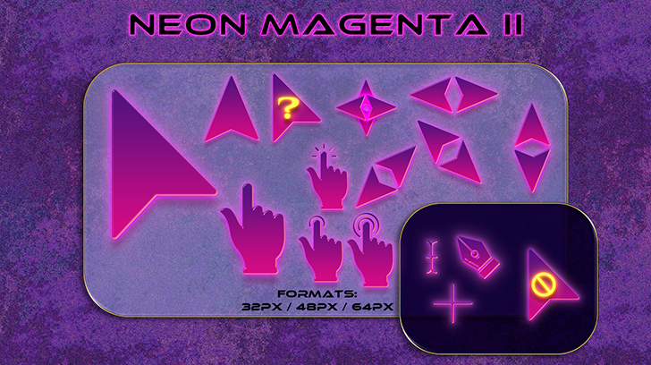 Neon Magenta II Cursor Set by Oona1960 on DeviantArt