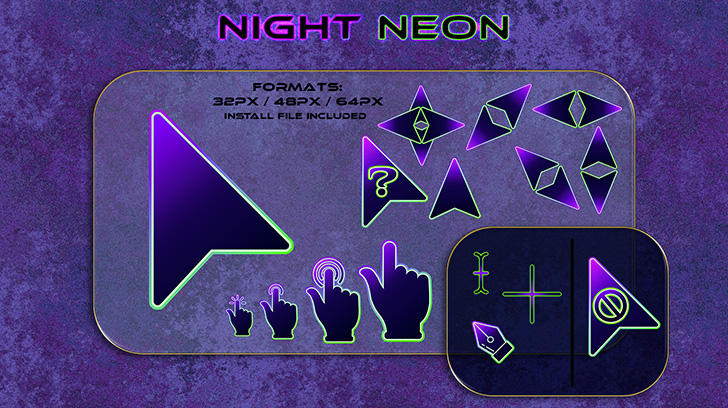 Night Neon Cursor Set by Oona1960 on DeviantArt