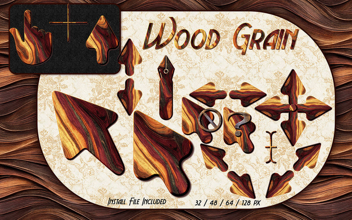 Wood Grain Cursor Set by Oona1960 on DeviantArt