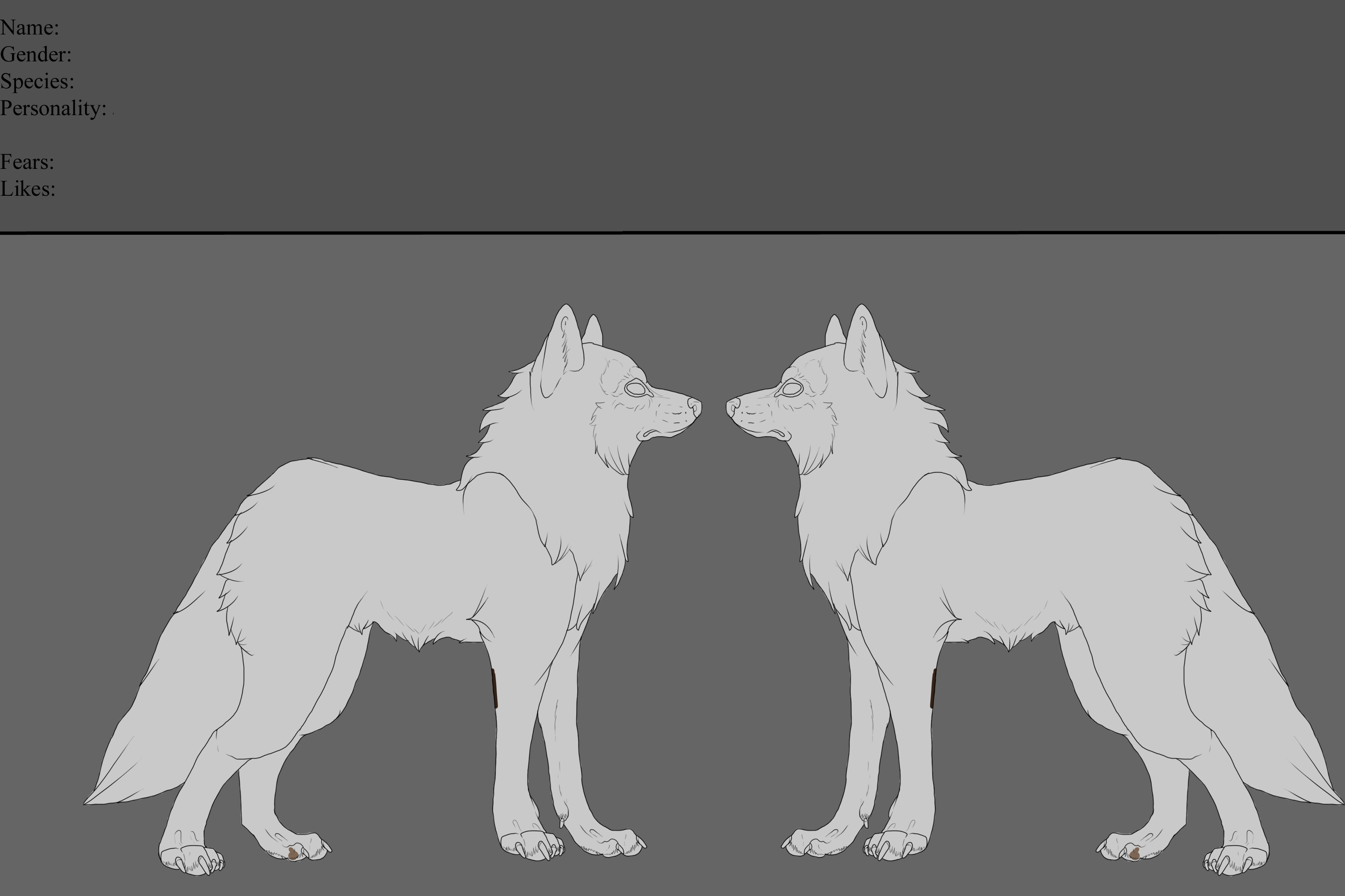 Wolf Reference Sheet PSD by SecretsSecret on DeviantArt