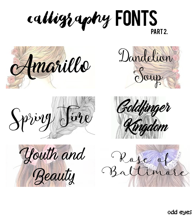 calligraphy fonts part 2 by odd-eyxd on DeviantArt